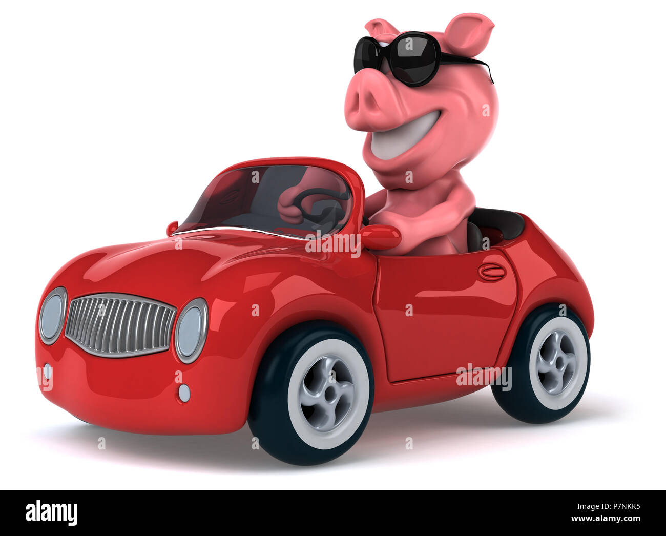 Pig driving car hi-res stock photography and images - Alamy