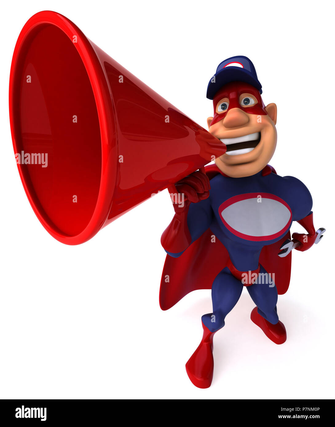 Cartoon illustration mechanic super hero hi-res stock photography and ...