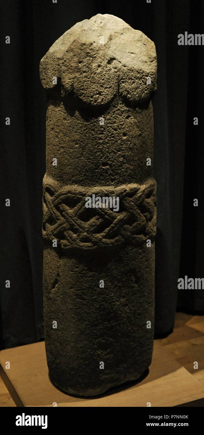 The sandstone column. It may have been the lower part of a cross. Found ...