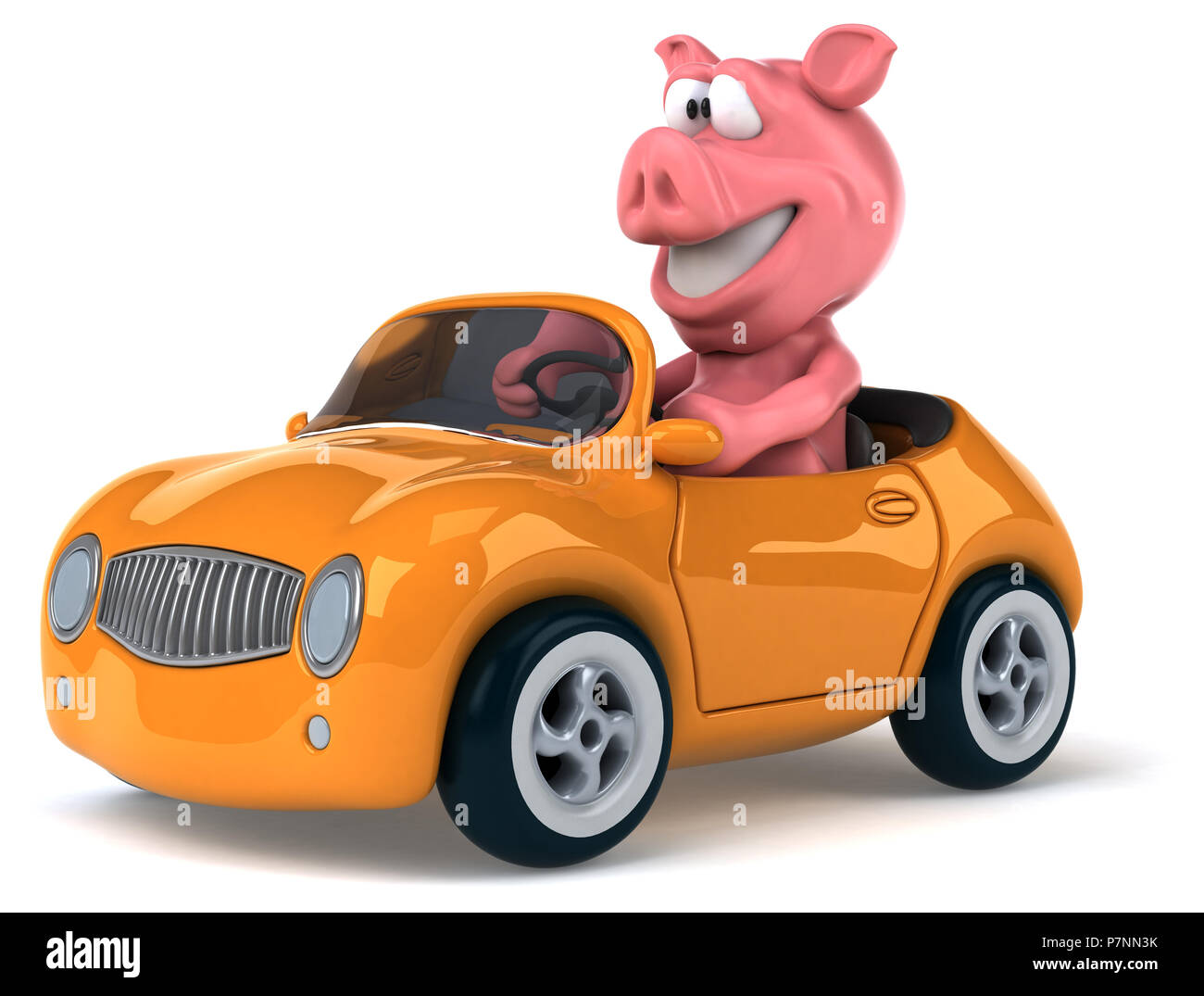 Pig driving Cut Out Stock Images & Pictures - Alamy