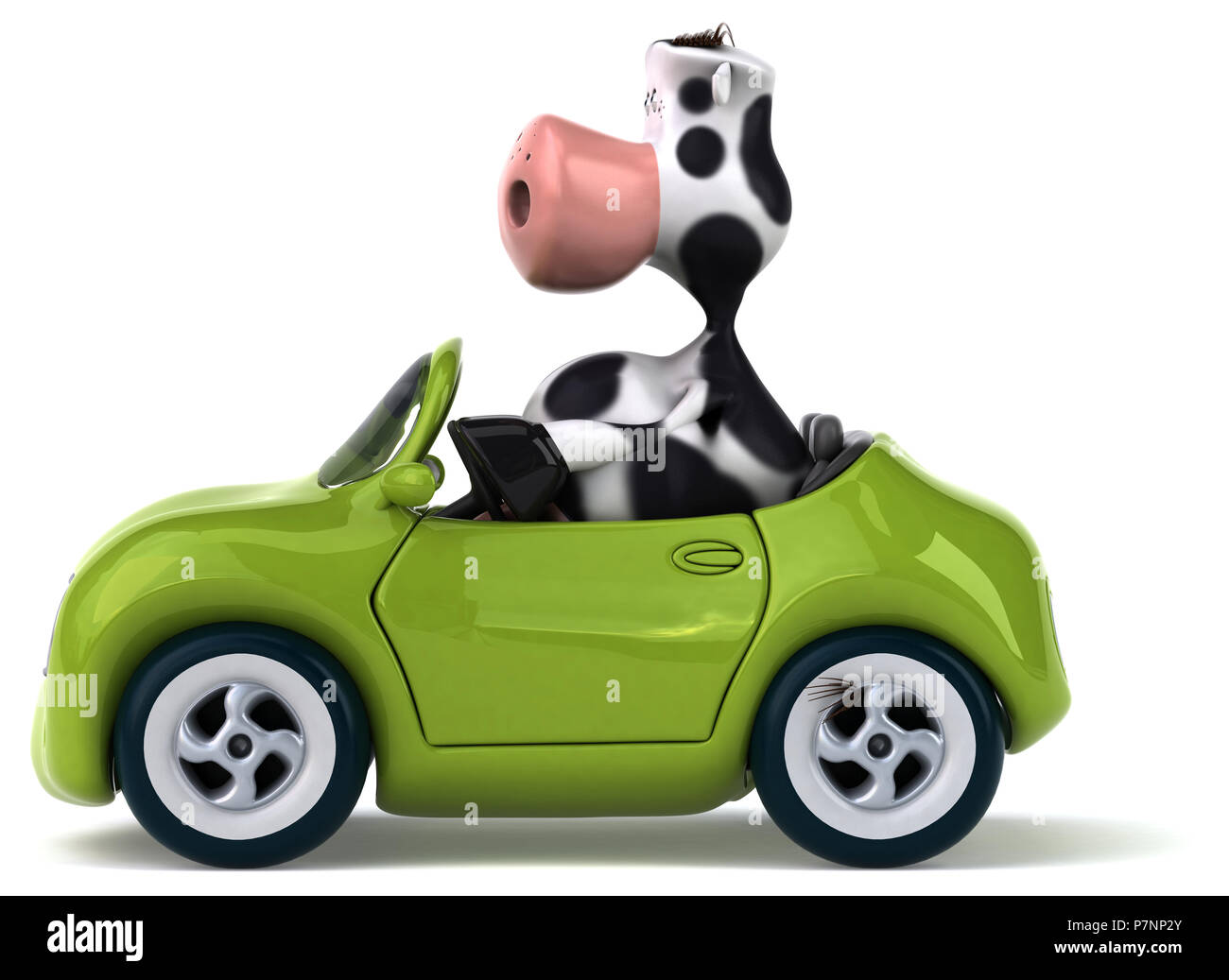 Cow driving car Cut Out Stock Images & Pictures - Alamy