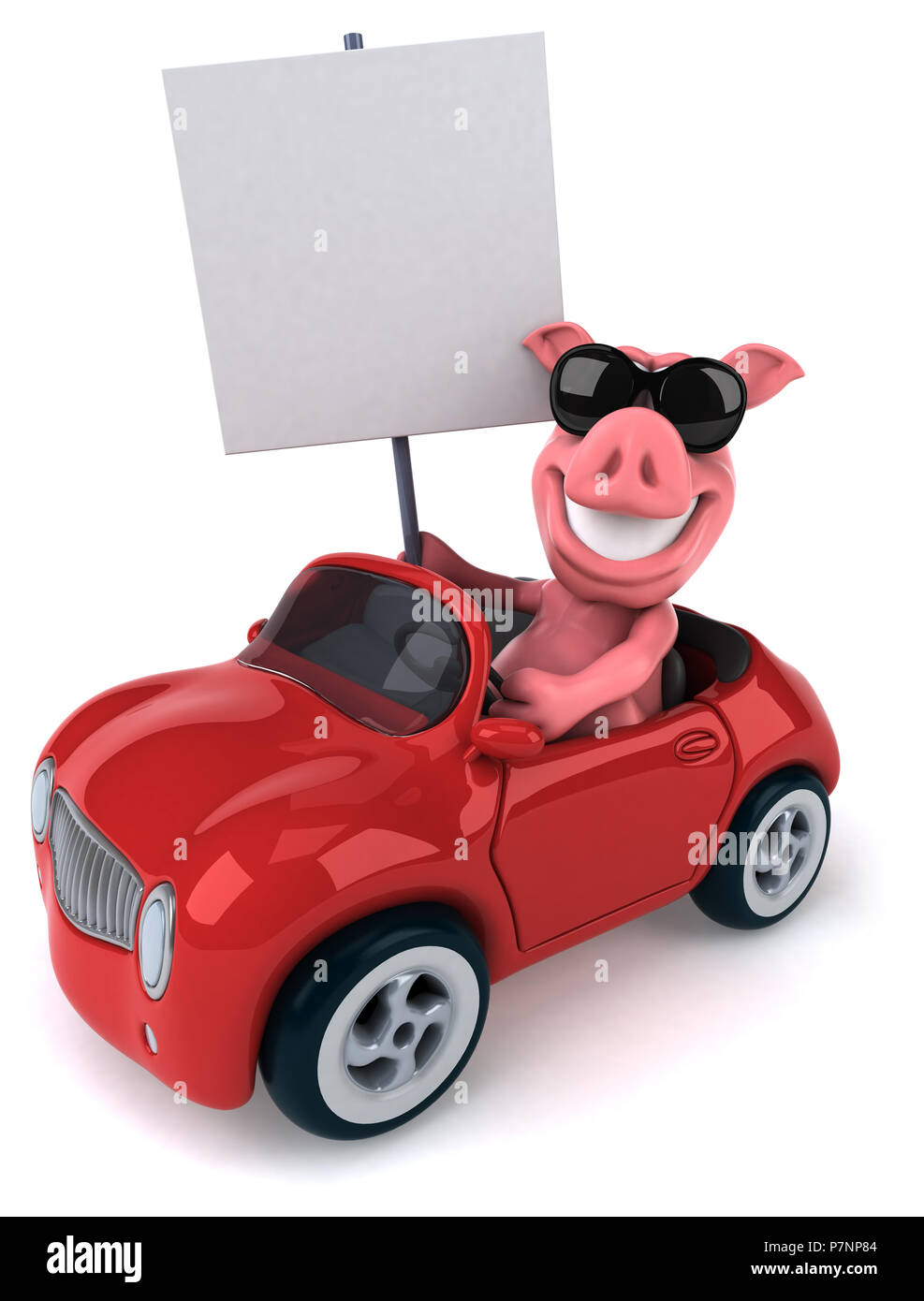 Pig driving car hi-res stock photography and images - Alamy