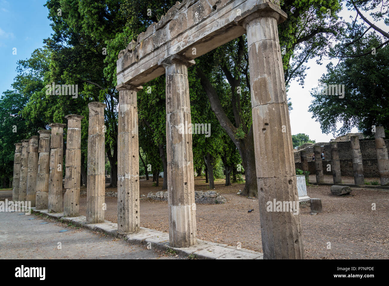 Pompeii, archeological site near Naples, Foro Triangolare, Triangular ...