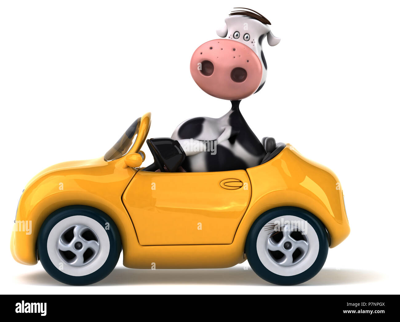 Cow driving car Cut Out Stock Images & Pictures - Alamy