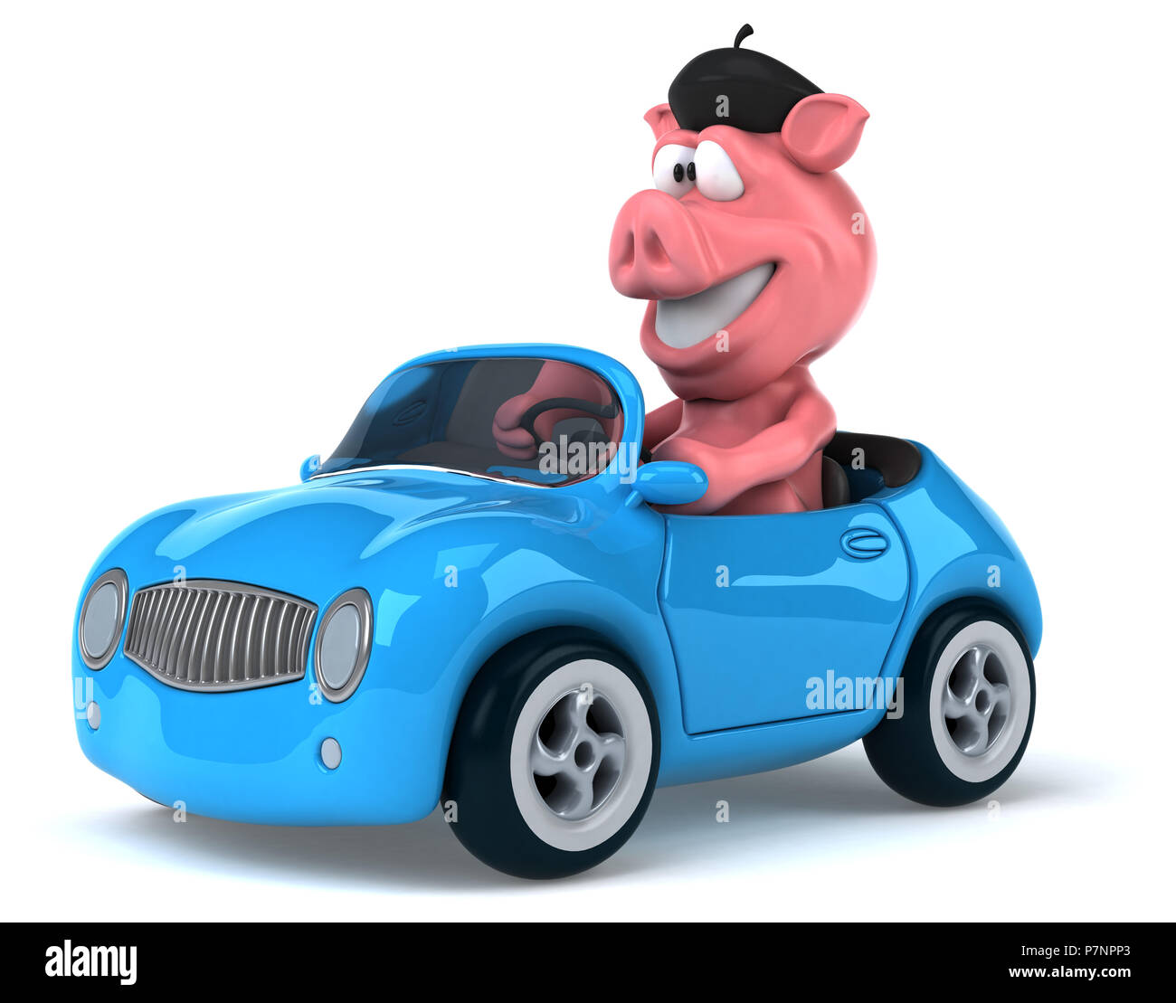 Pig driving Cut Out Stock Images & Pictures - Alamy