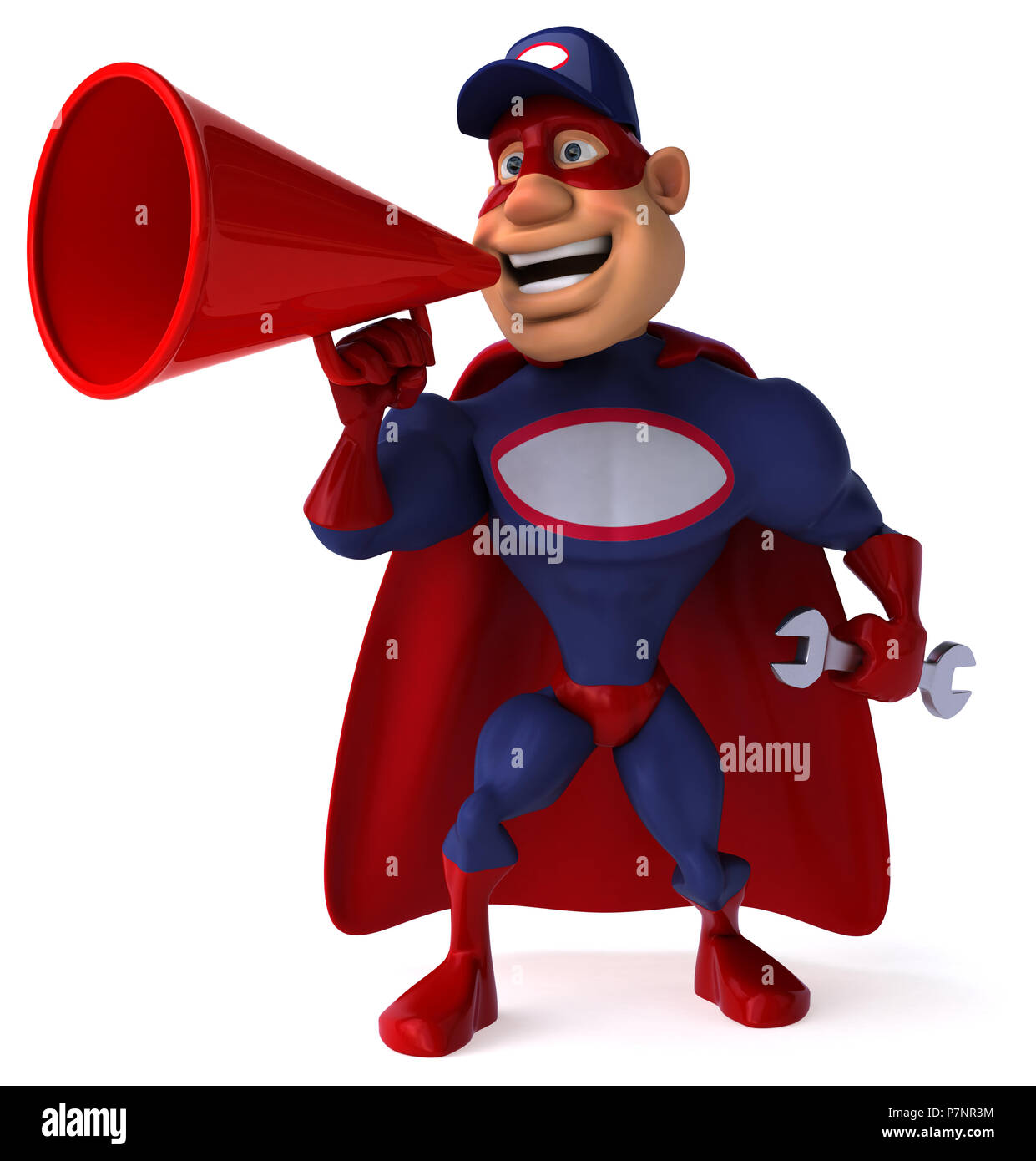 Cartoon illustration mechanic super hero hi-res stock photography and ...
