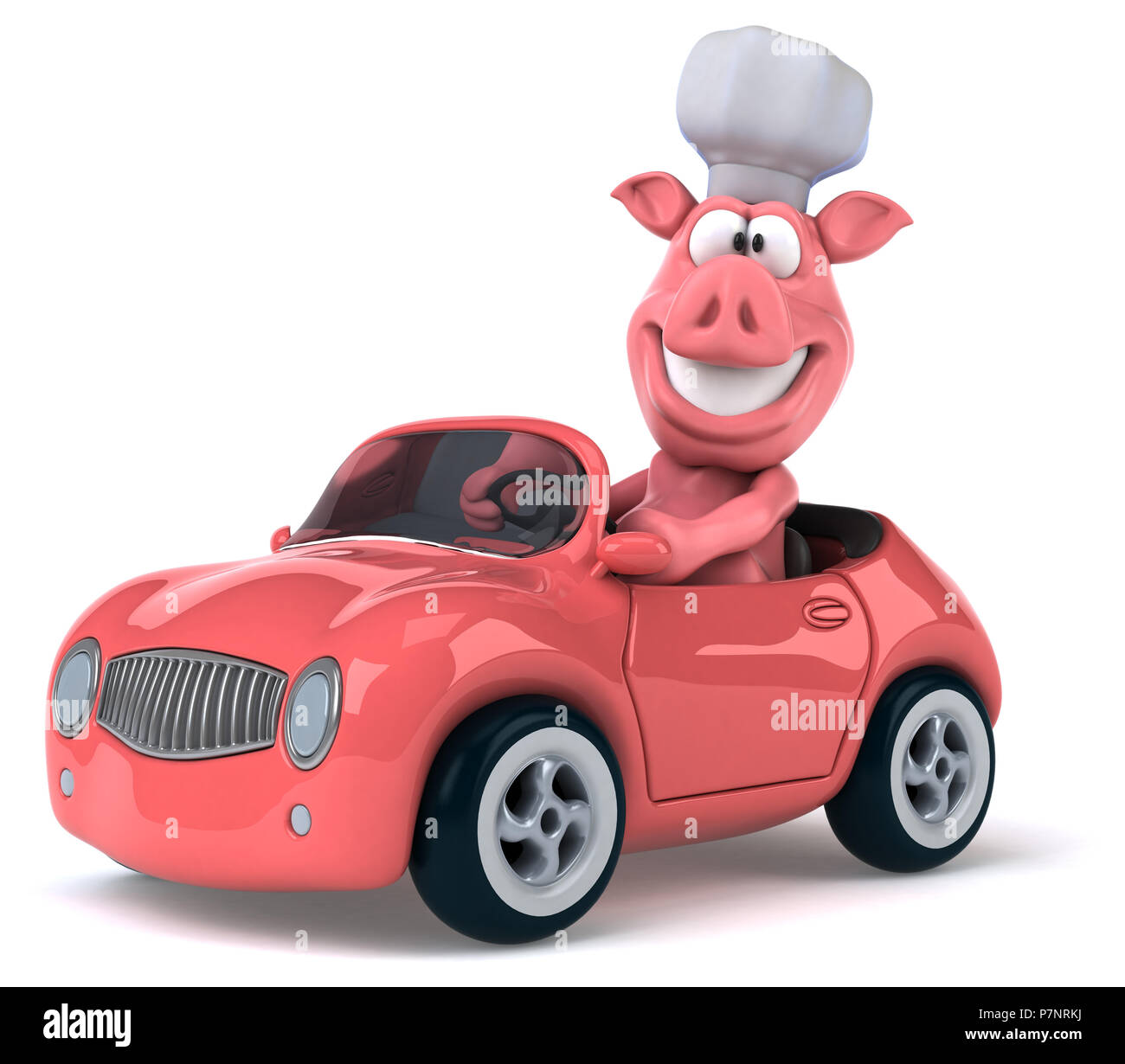 Pig driving Cut Out Stock Images & Pictures - Alamy