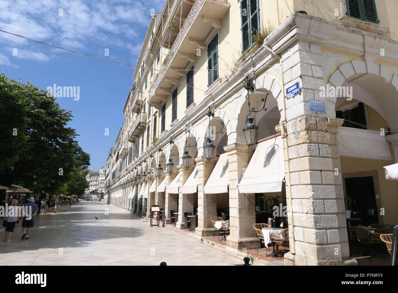 Corfu Town, Corfu / GREECE May 31 2018: Cityscape of Corfu Town (Greece ...
