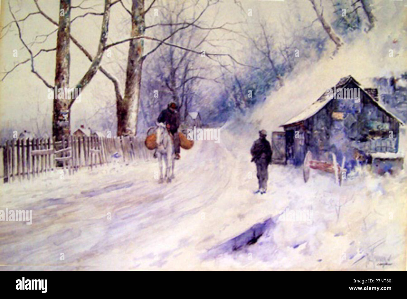 The Blacksmith-shop . circa 1900 306 Paul Sawyier blacksmiths-shop-L ...