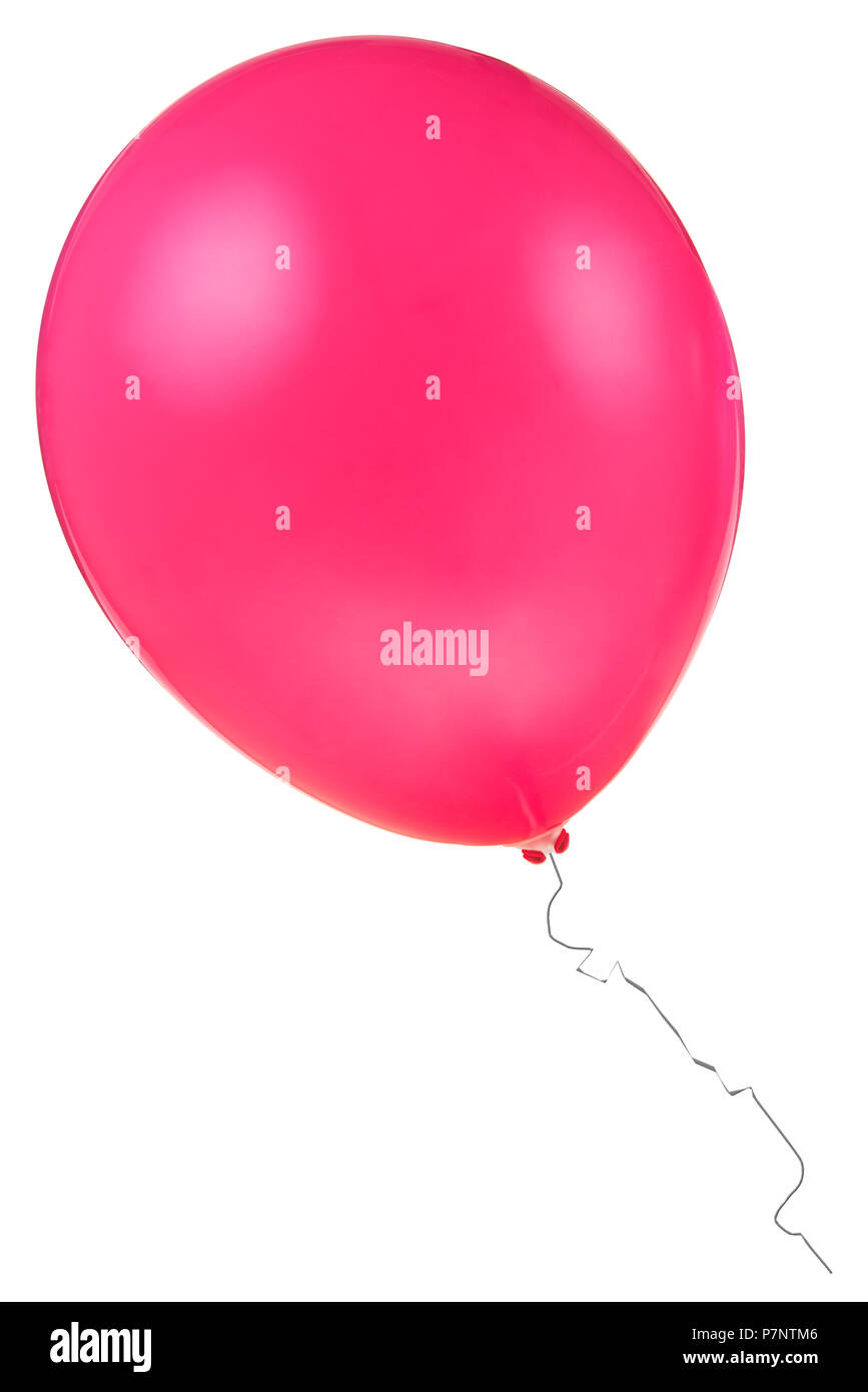 one red balloon on white background, isolated Stock Photo - Alamy