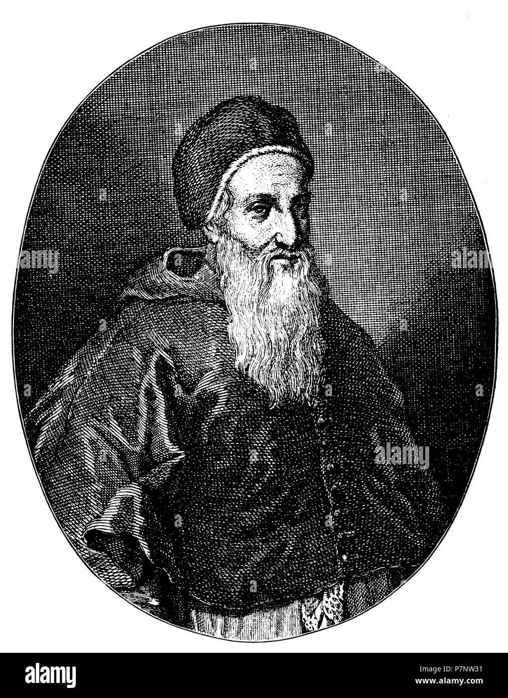 Paul Julius III. After a copperplate engraving by Schleuen, 1881 Stock ...