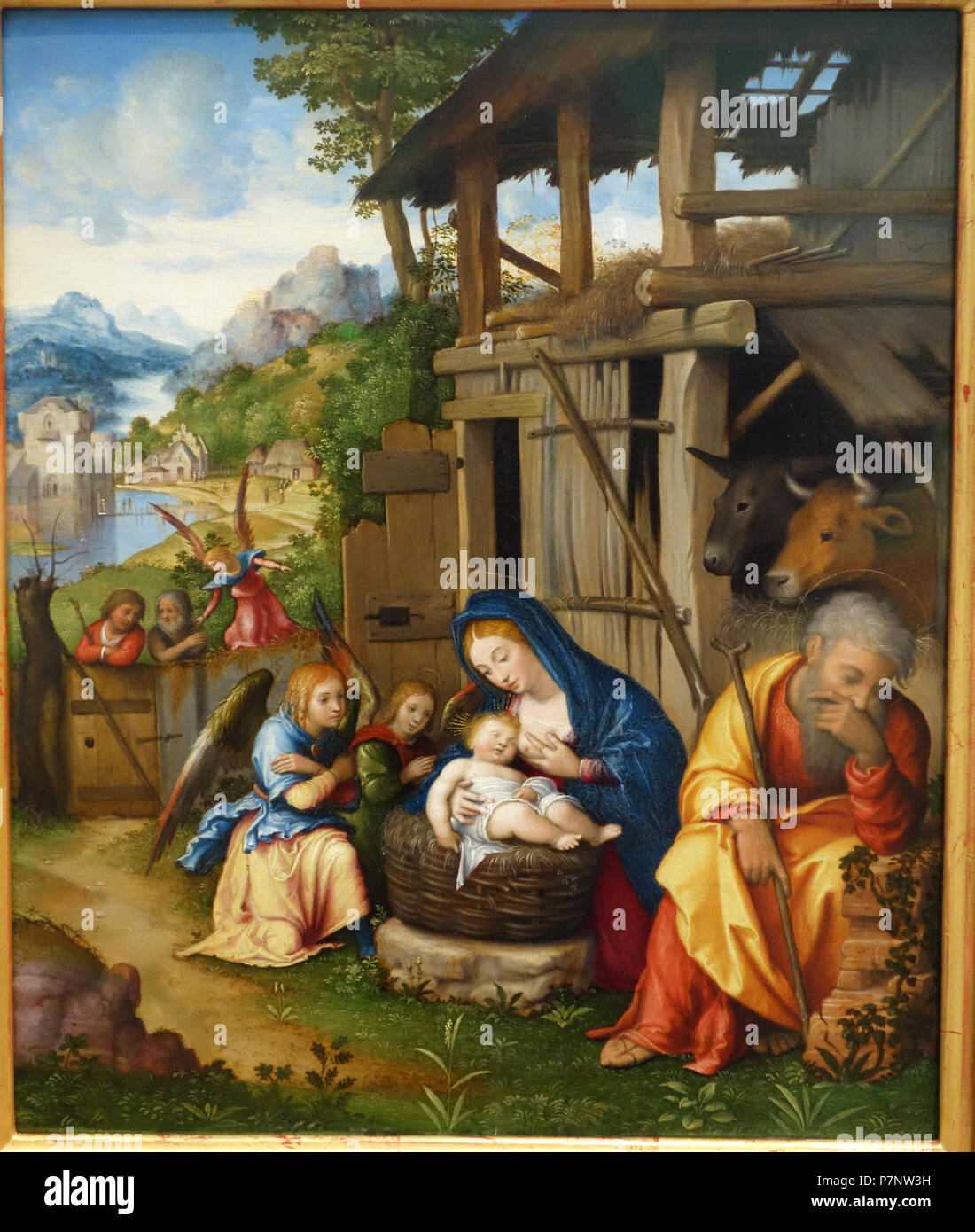 N/A. N/A 371 The Nativity by Lorenzo Leonbruno da Mantova, c. 1515, oil ...