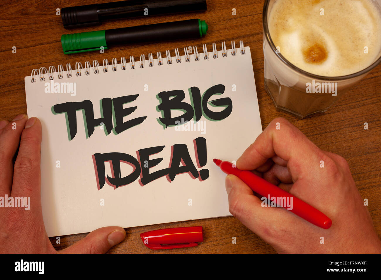 Writing note showing The Big Idea Motivational Call. Business photo ...
