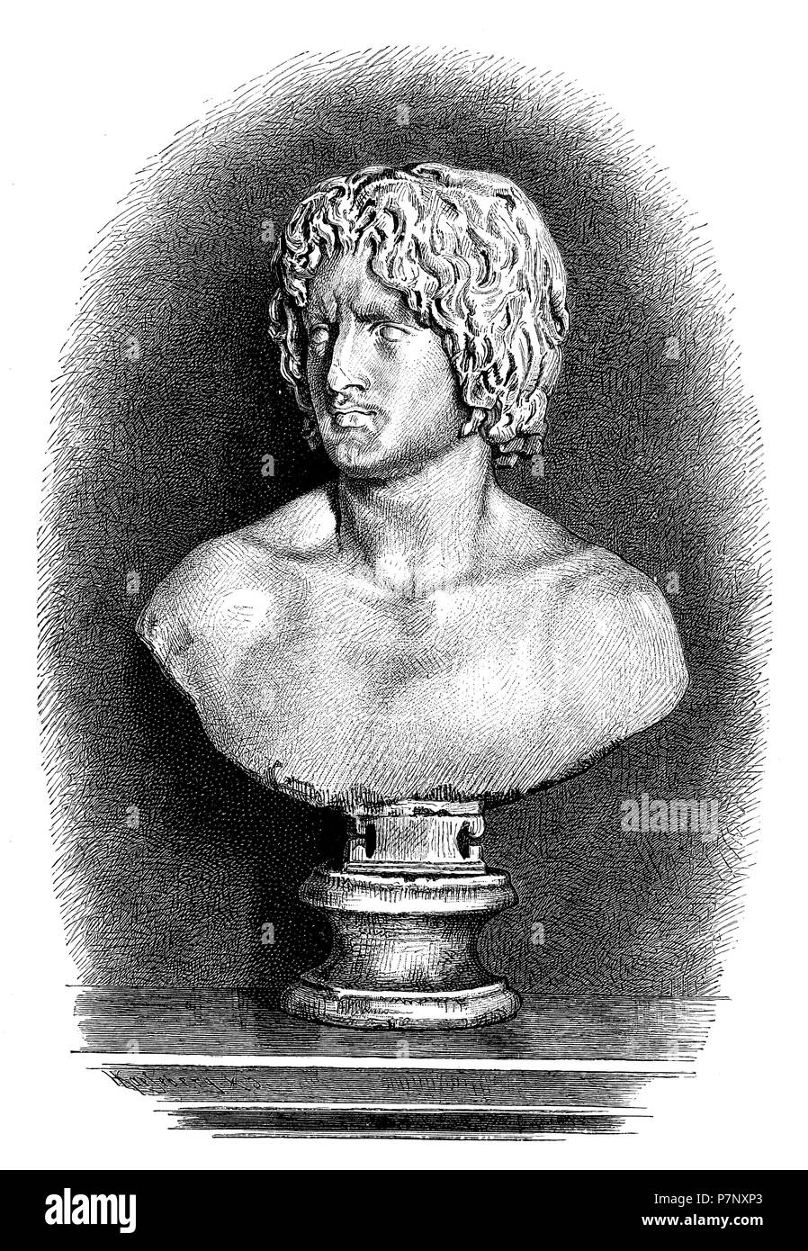 Roman bust of a Teuton, after the tradition Armin. In the Capitoline ...