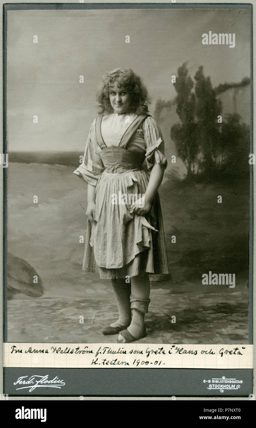Anna Hellström (Anna Oscàr) som Greta i Hans och Greta, Kungliga ...
