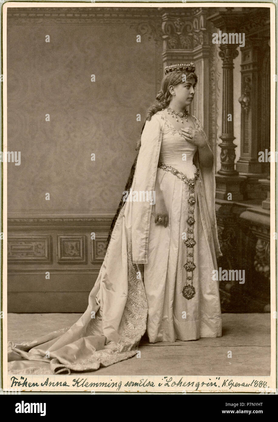 Anna Klemming som Elsa i Lohengrin, Kungliga Operan 1888 22 Anna ...