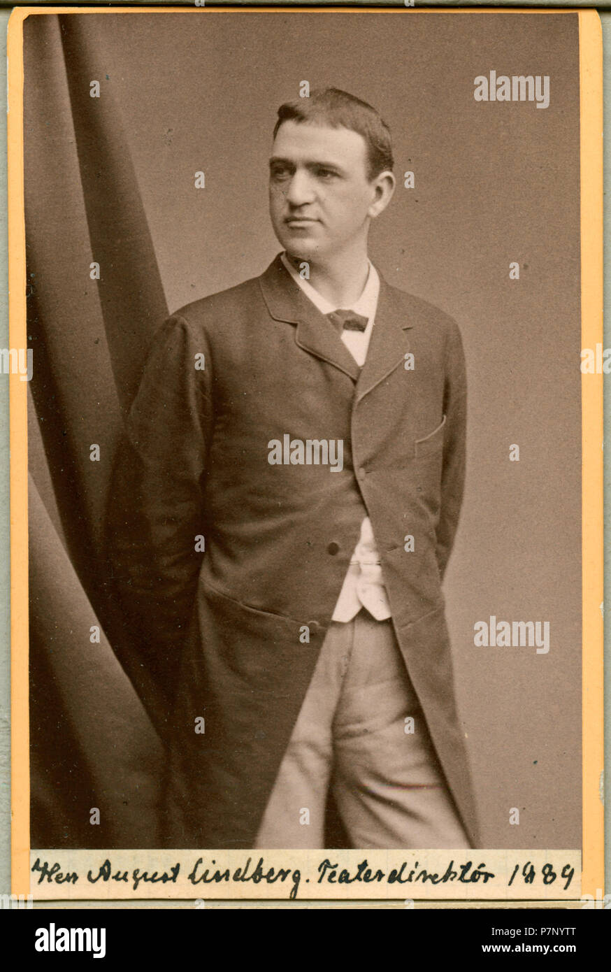 August Lindberg 1889 29 August Lindberg, porträtt - SMV - H5 077 Stock ...