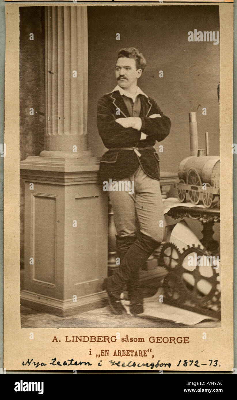 August Lindberg som George i En arbetare, Nya teatern i Helsingfors ...