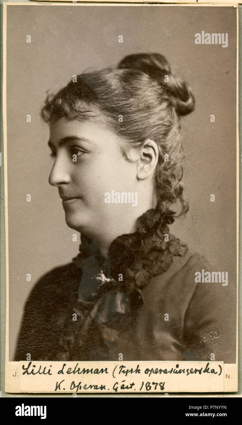 Lilli Lehman, Kungliga Operan 1878. Gäst 247 Lilli Lehmann, porträtt ...