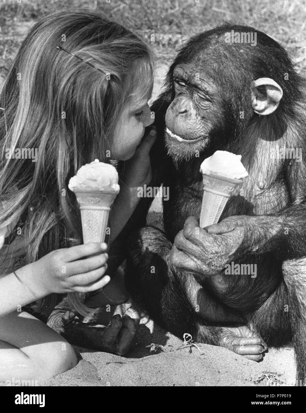 Teen girl ice cream cone Black and White Stock Photos & Images - Alamy