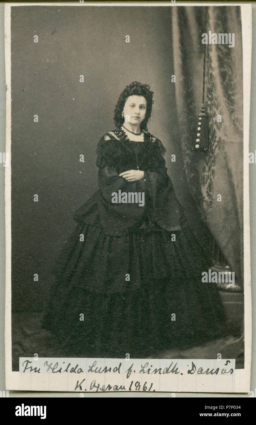 Hilda Lund, dansare, Kungliga Operan 1861 192 Hilda Lund, porträtt ...