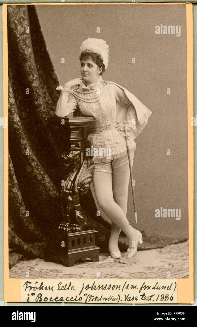 Edla Johnsson i titelrollen i Boccaccio, Vasateatern 1886 141 Edla ...