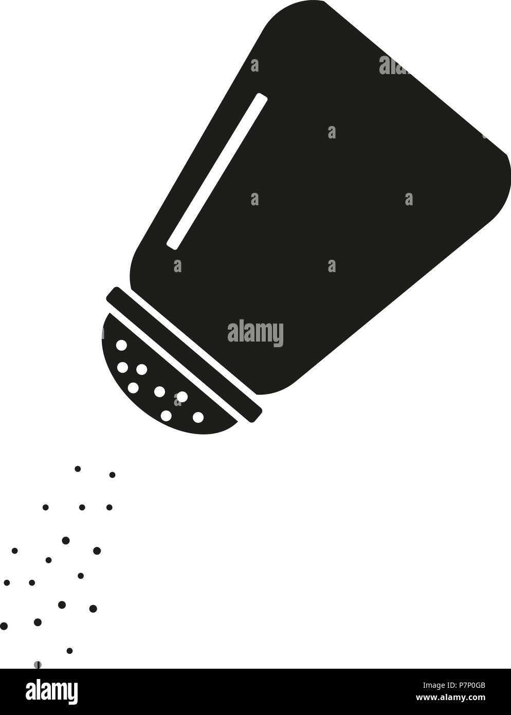 Salt shaker icon in flat style isolated on white background. Baking and ...