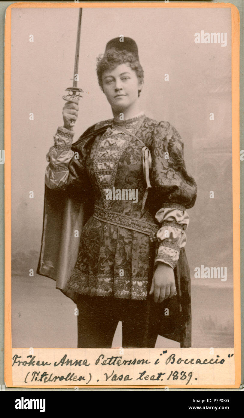 Anna Pettersson (sedemera Norrie) i titelrollen i Boccaccio ...