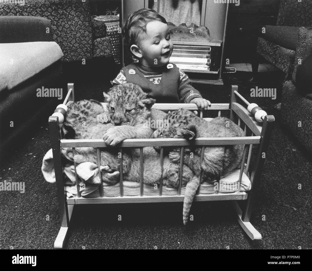 Retro baby crib hi-res stock photography and images - Alamy