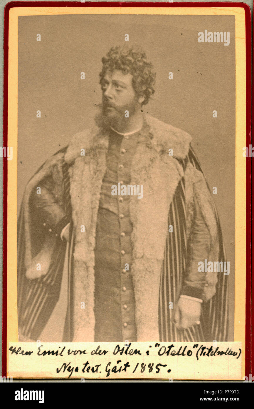 Emil van der Osten i titelrollen i Othello, Nya teatern 1885 145 Emil ...