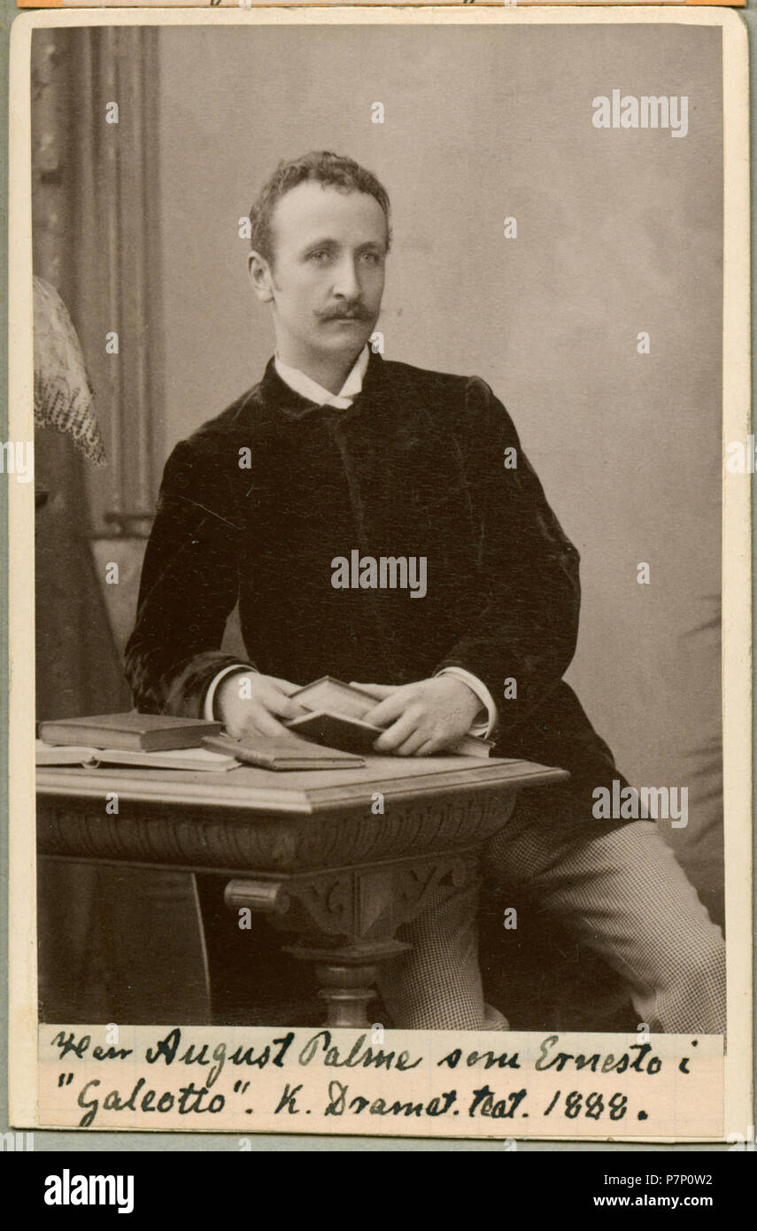August Palme som Ernesto i Galeotto, Kungliga Dramatiska teatern 1888 ...