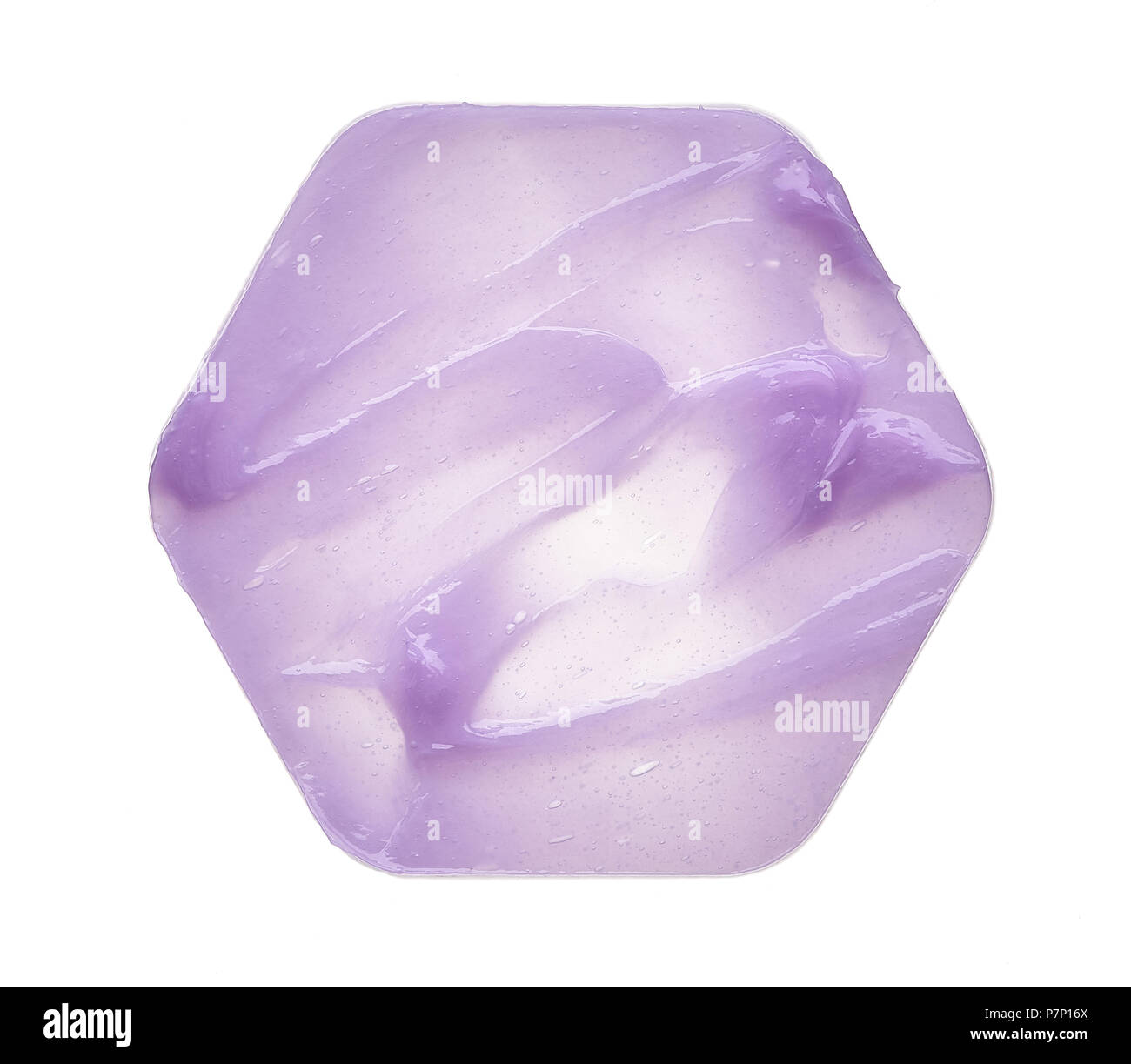 Purple makeup smear of lip gloss isolated on white background. Purple ...