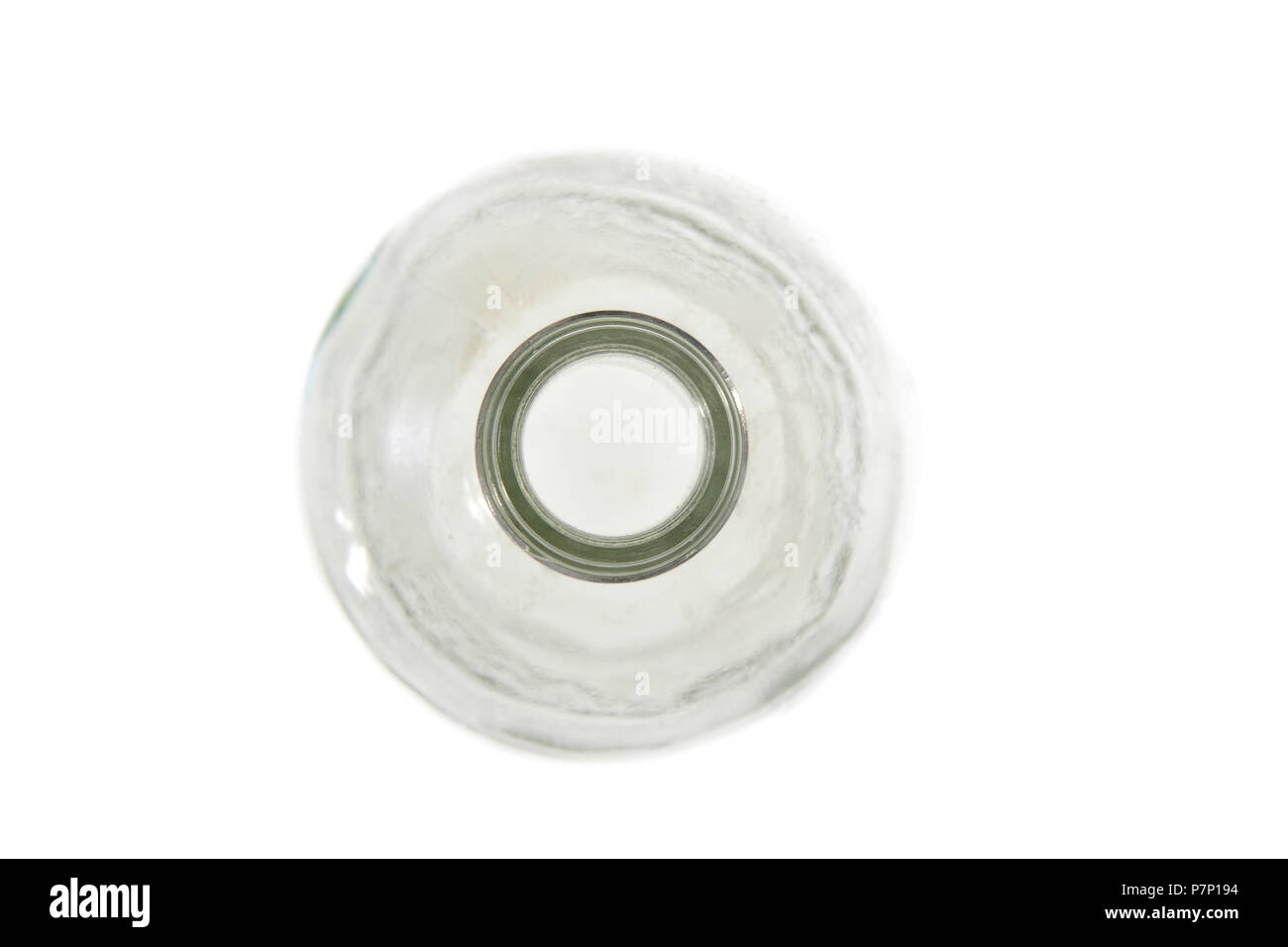 top view of a bottle on white background Stock Photo - Alamy