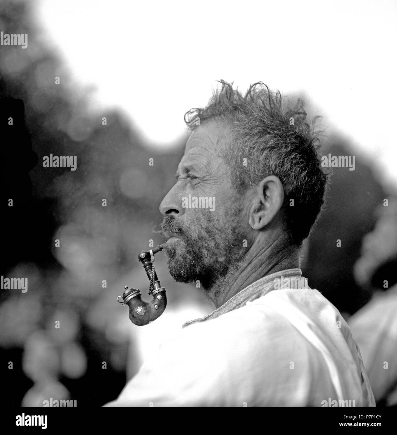 Pipe smoker Black and White Stock Photos & Images - Alamy