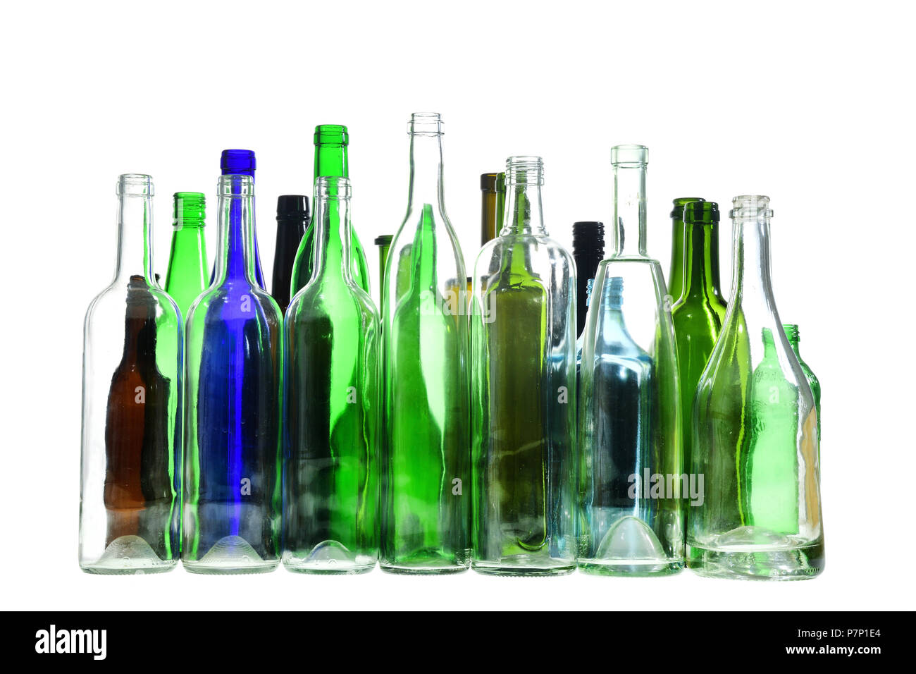 recycling glass on white background Stock Photo - Alamy