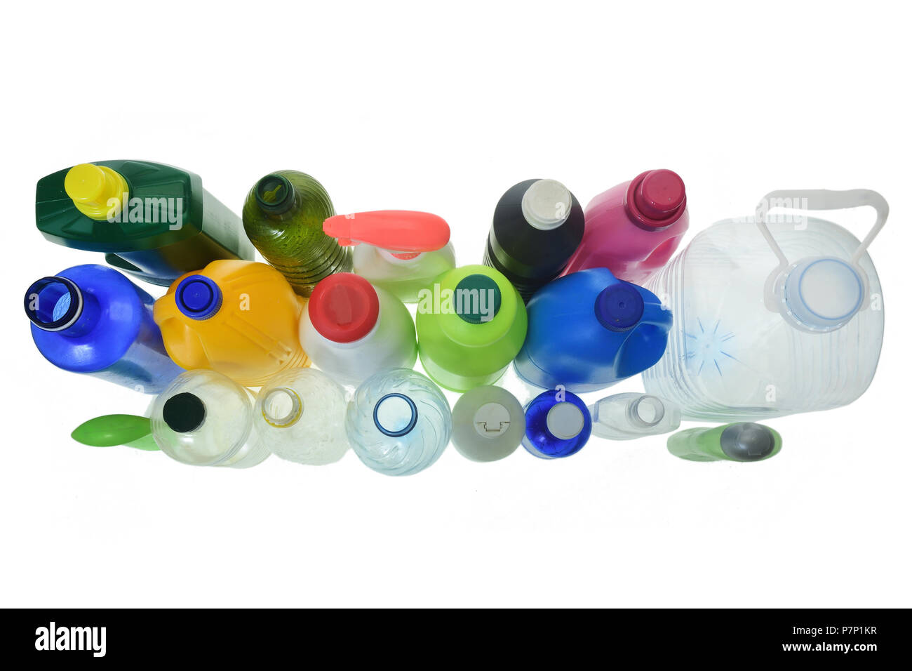 set of plastico botellas in white fondo Stock Photo - Alamy