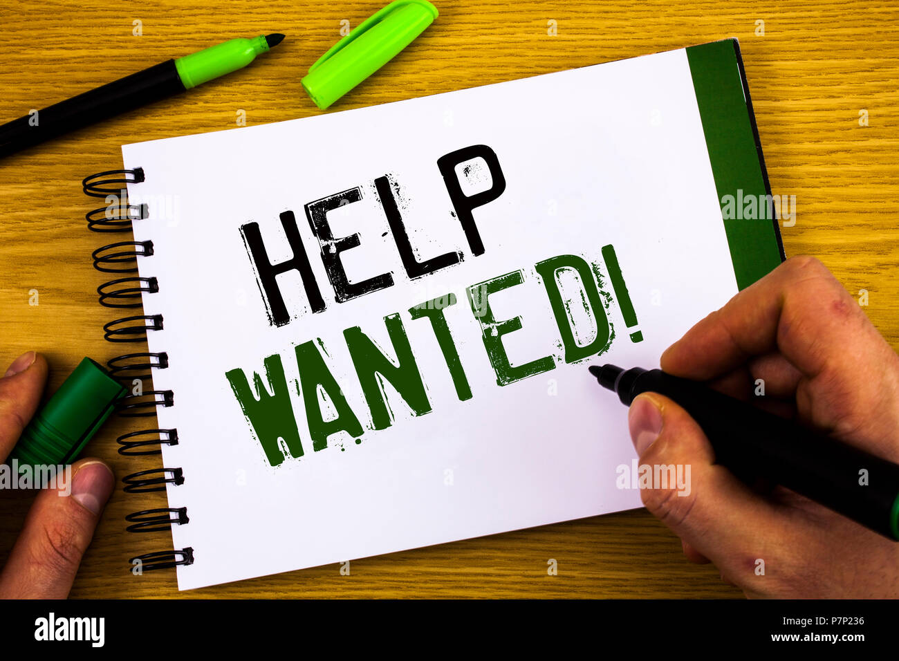 Writing note showing Help Wanted Motivational Call. Business photo ...
