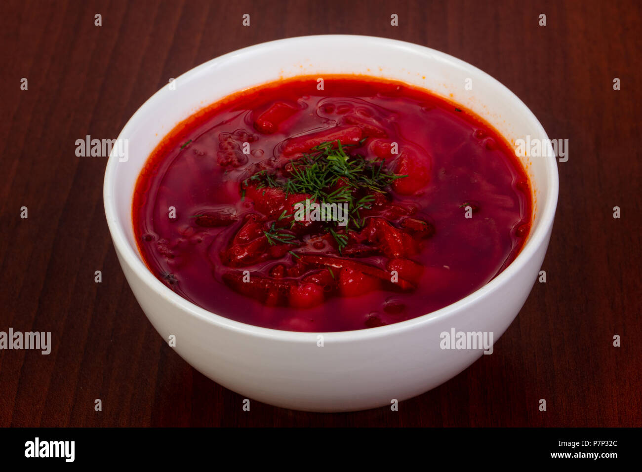 Russian traditional borsch with meat Stock Photo - Alamy