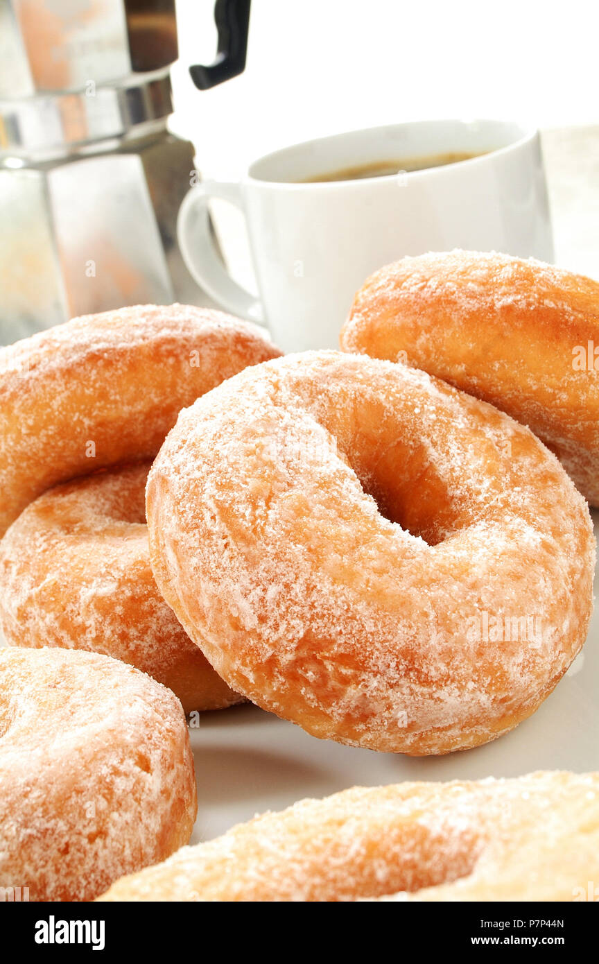 Traditional Donuts plated Stock Photo - Alamy