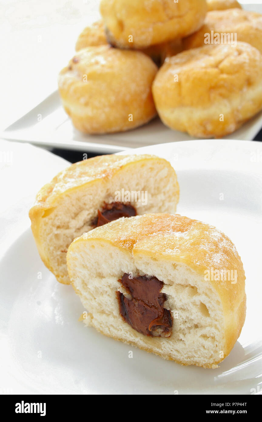 Traditional Donuts plated Stock Photo - Alamy