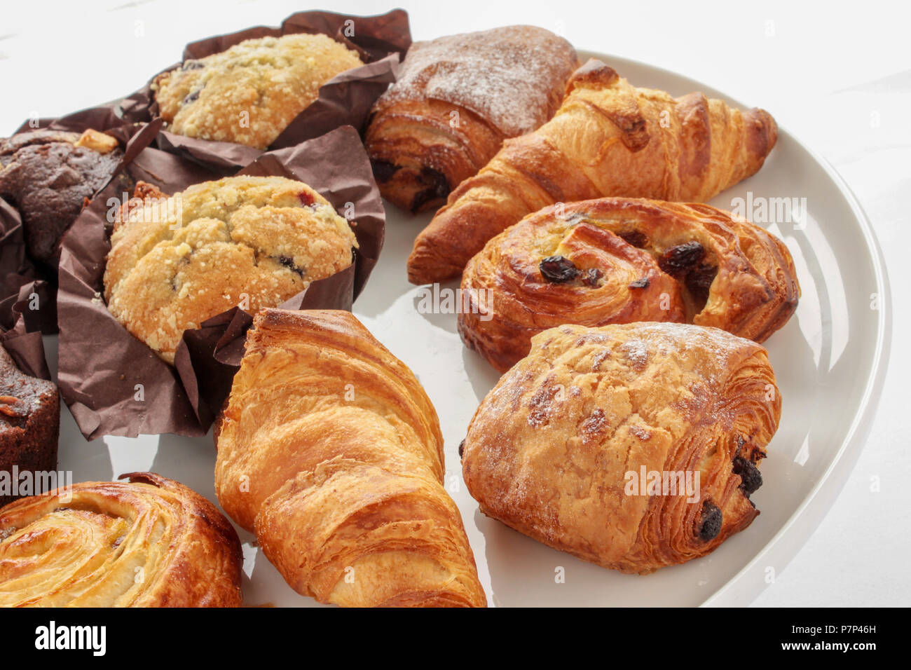 mixed brakfast pastries Stock Photo - Alamy