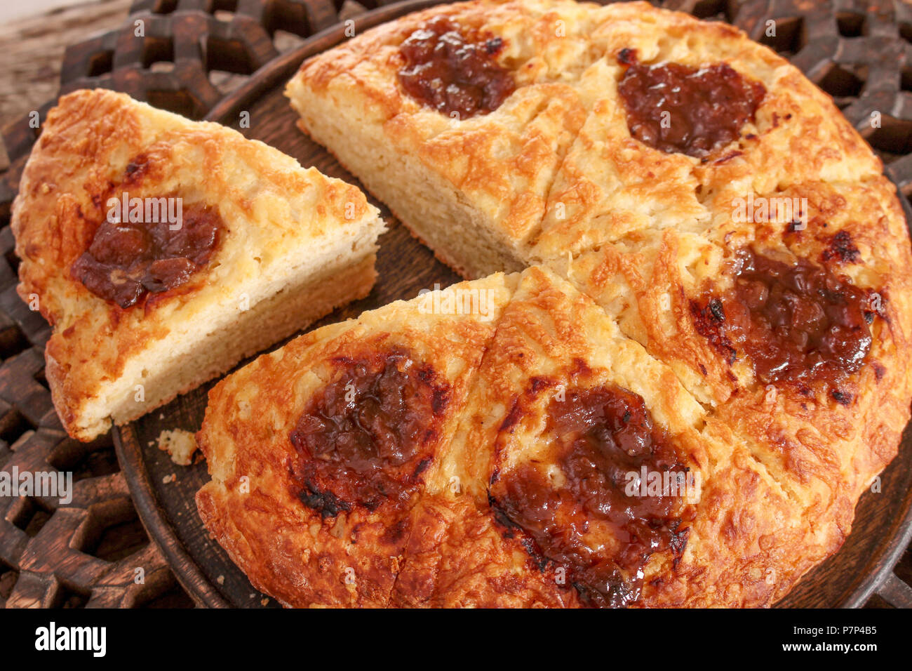 large sharing savoury scone bread Stock Photo - Alamy