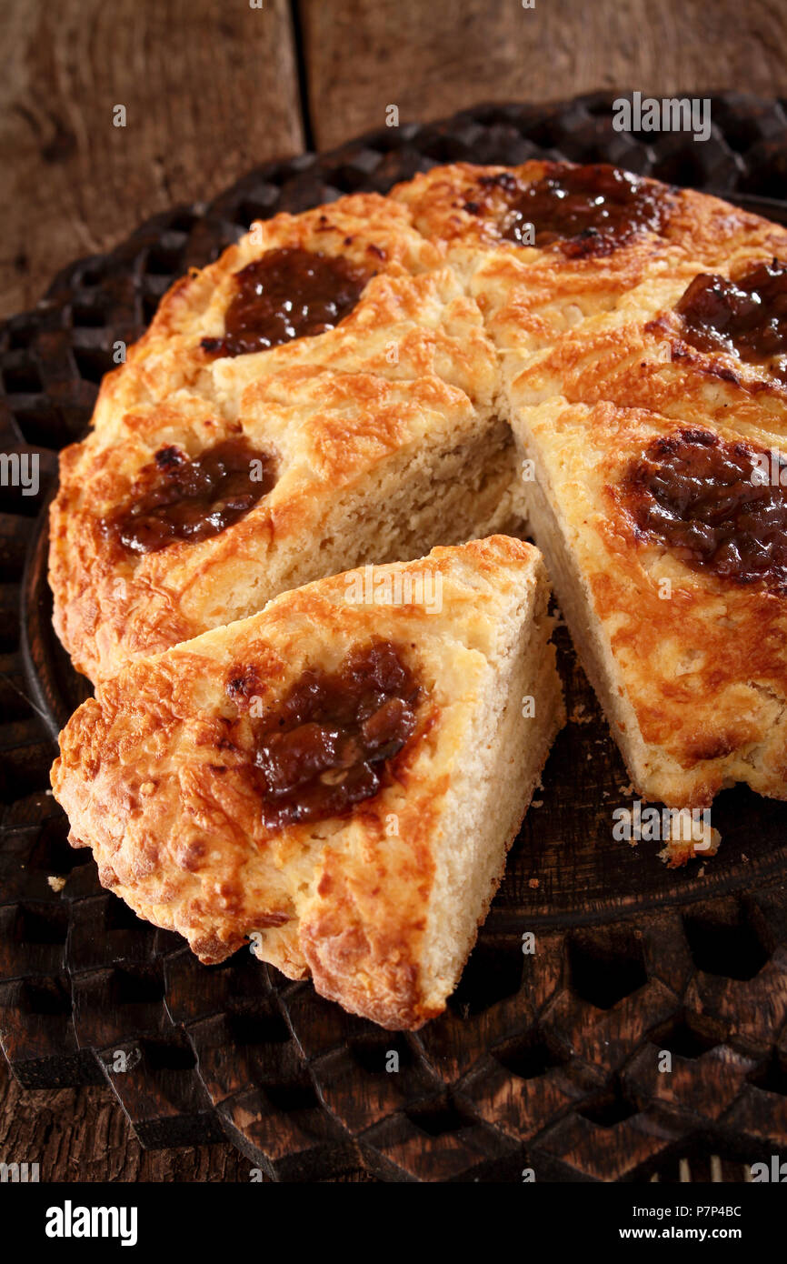 large sharing savoury scone bread Stock Photo - Alamy