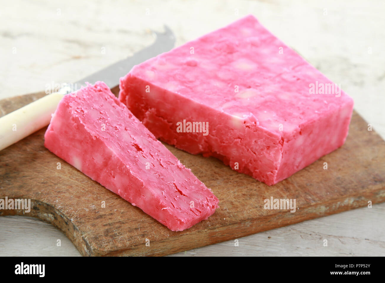 red marbled cheddar cheese Stock Photo - Alamy