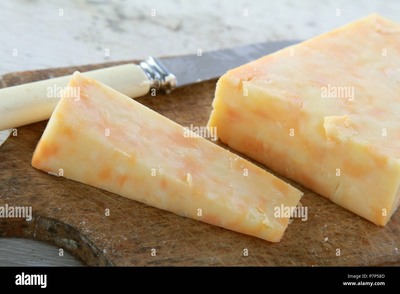 english blended cheddar cheese Stock Photo - Alamy