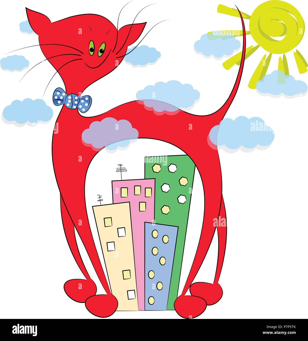 Pet cat in sun Stock Vector Images - Alamy