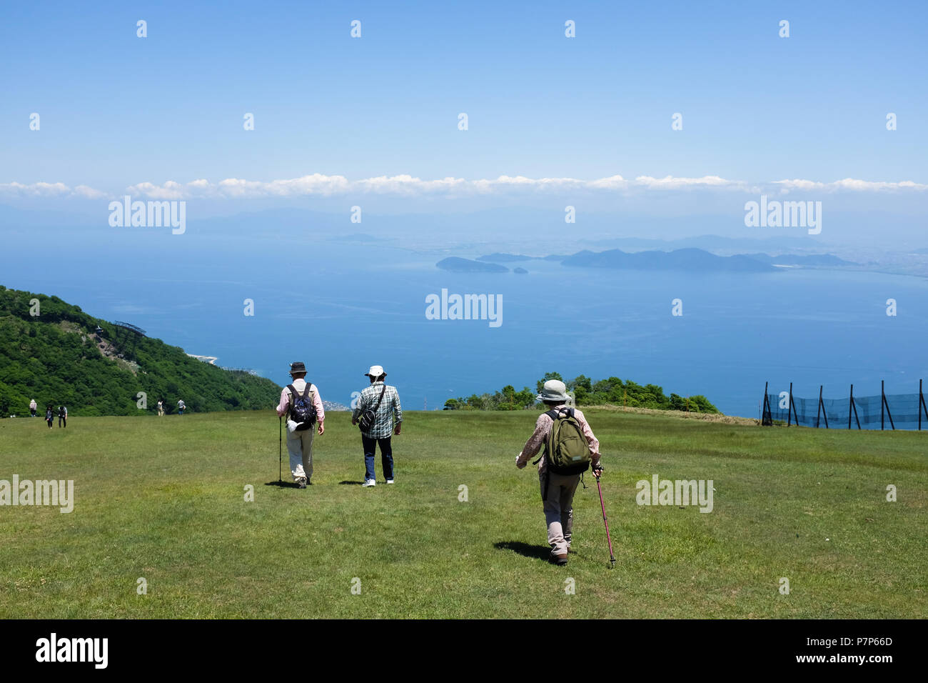 A view of Lake Biwa from Biwako Valley in Shiga prefecture, Japan Stock ...