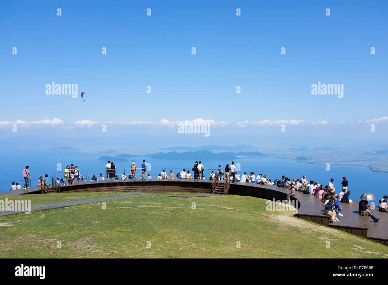 A view of Lake Biwa from Biwako Valley in Shiga prefecture, Japan Stock Photo - Alamy