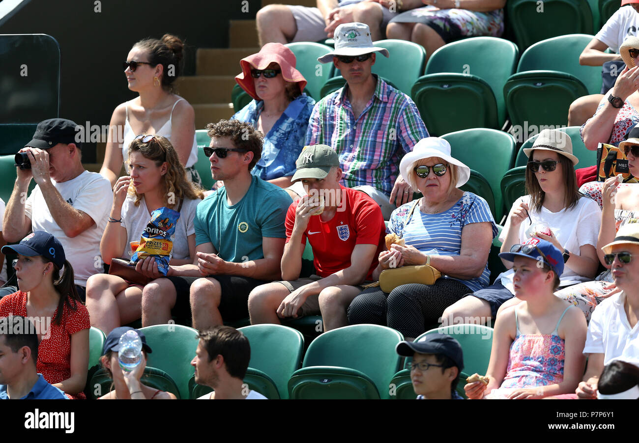 A spectator wears an England football kit ahead of their World cup ...