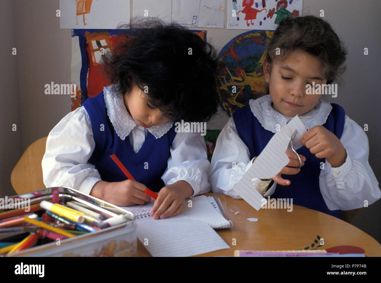 two primary school girls Stock Photo - Alamy
